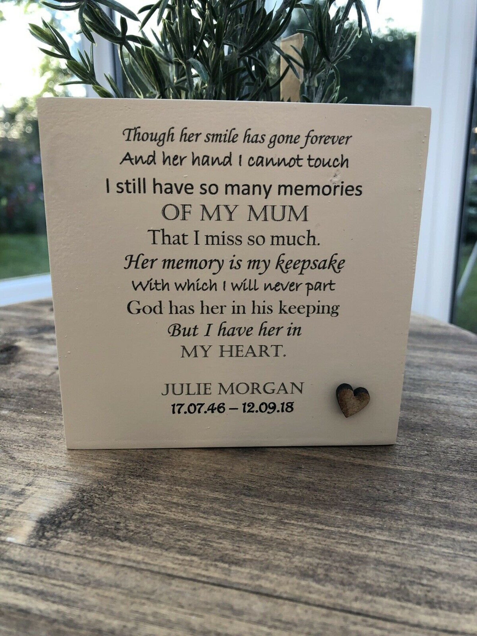Memorial Mum Mam Mom Mummy Flower / Plant Pot Personalised BEREAVEMENT ...
