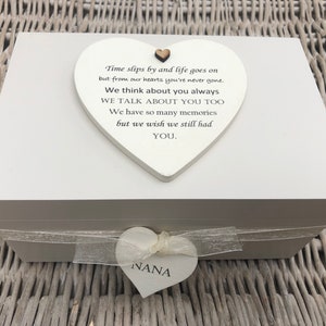 PERSONALISED Shabby Chic Style Memory Box in Memory of NANA Grandma ...
