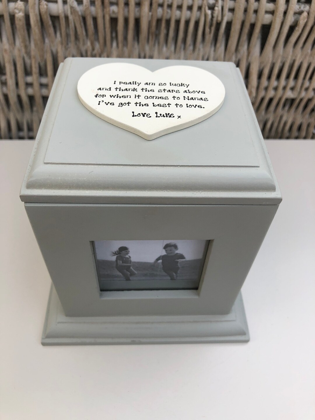 Personalised NANA NANNY Gift Photo Frame Cube Box. Grandma Nan Nana ...
