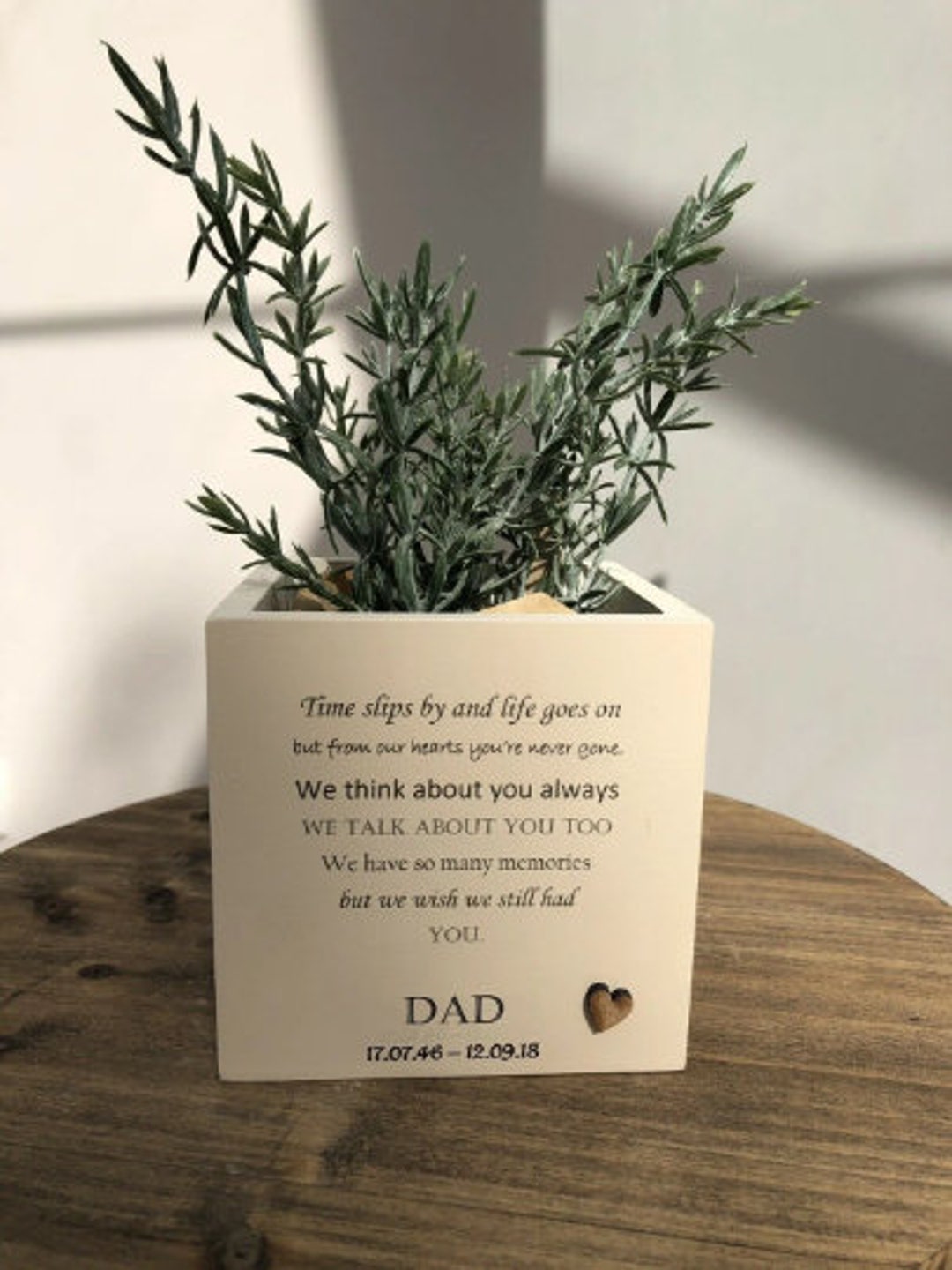 Memorial DAD Loss Flower / Plant Pot Personalised BEREAVEMENT in Memory ...