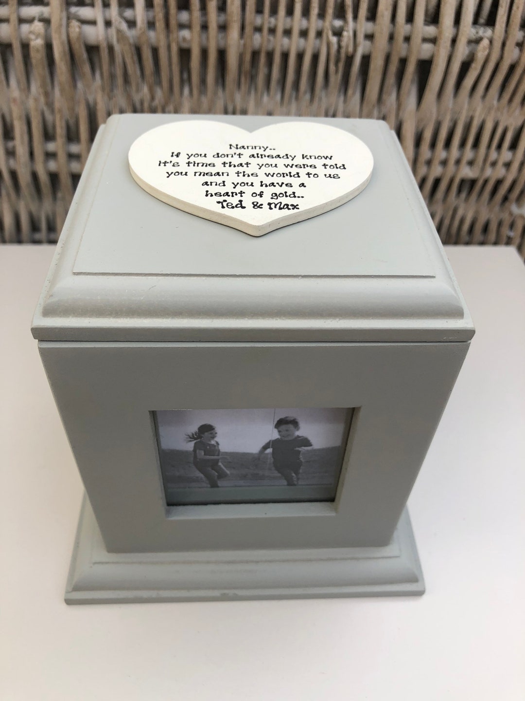 Personalised NANA NANNY Gift Photo Frame Cube Box. Grandma Nan Nana ...