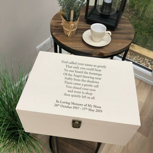 Personalised VERY LARGE Memory Box in Memory of HUSBAND - Etsy UK