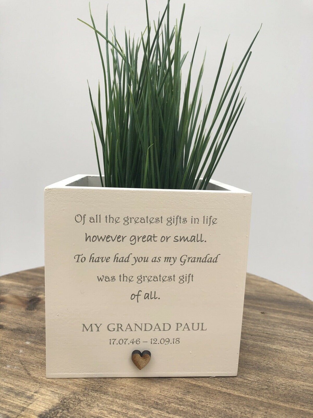 Memorial GRANDAD Loss Flower / Plant Pot Personalised BEREAVEMENT in ...