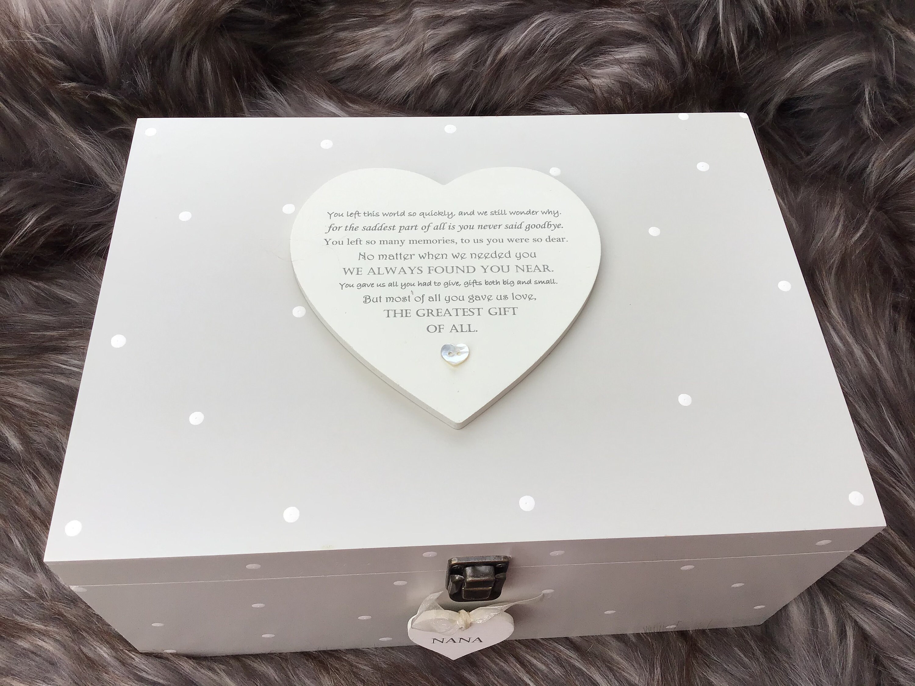 Personalised VERY LARGE Memory Box In Loving Memory of NANA | Etsy