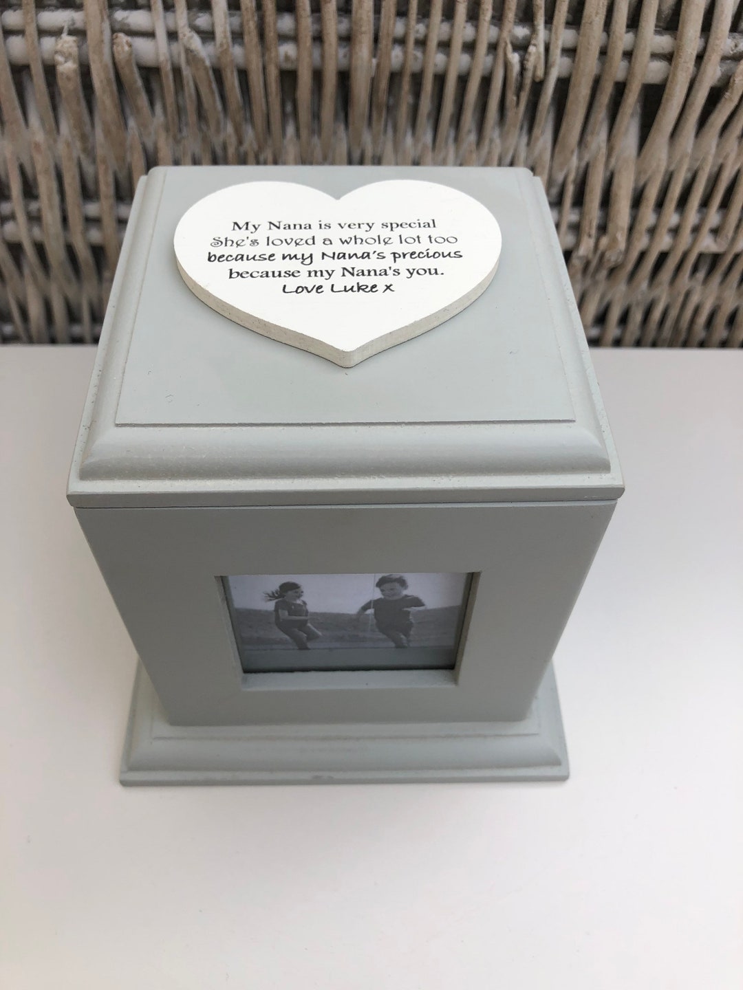 Personalised NANA NANNY Gift Photo Frame Cube Box. Grandma Nan Nana ...