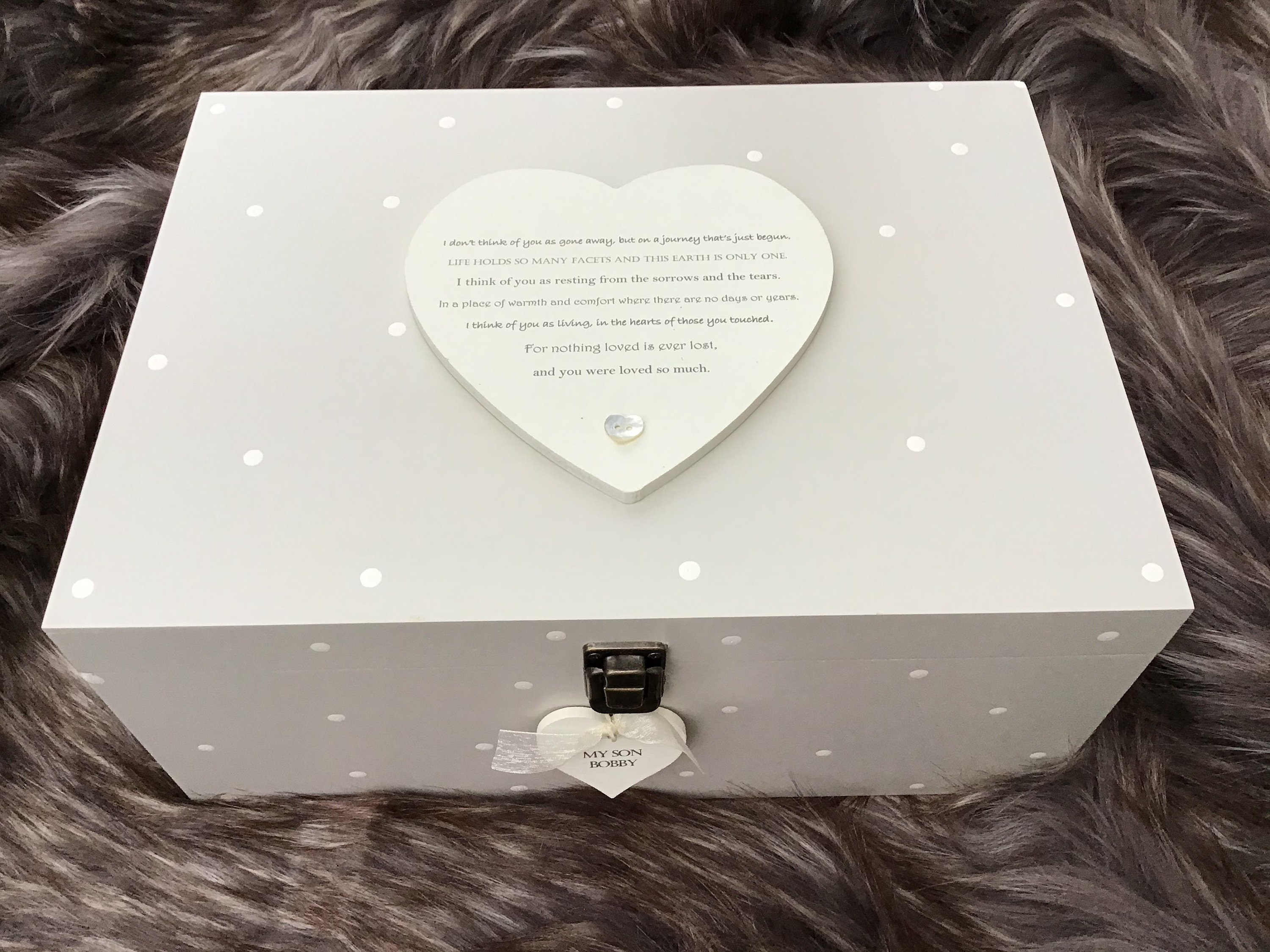 Personalised VERY LARGE Memory Box In Memory of SON | Etsy