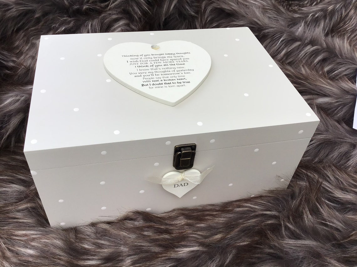 Personalised VERY LARGE Memory Box in Loving Memory DAD - Etsy UK