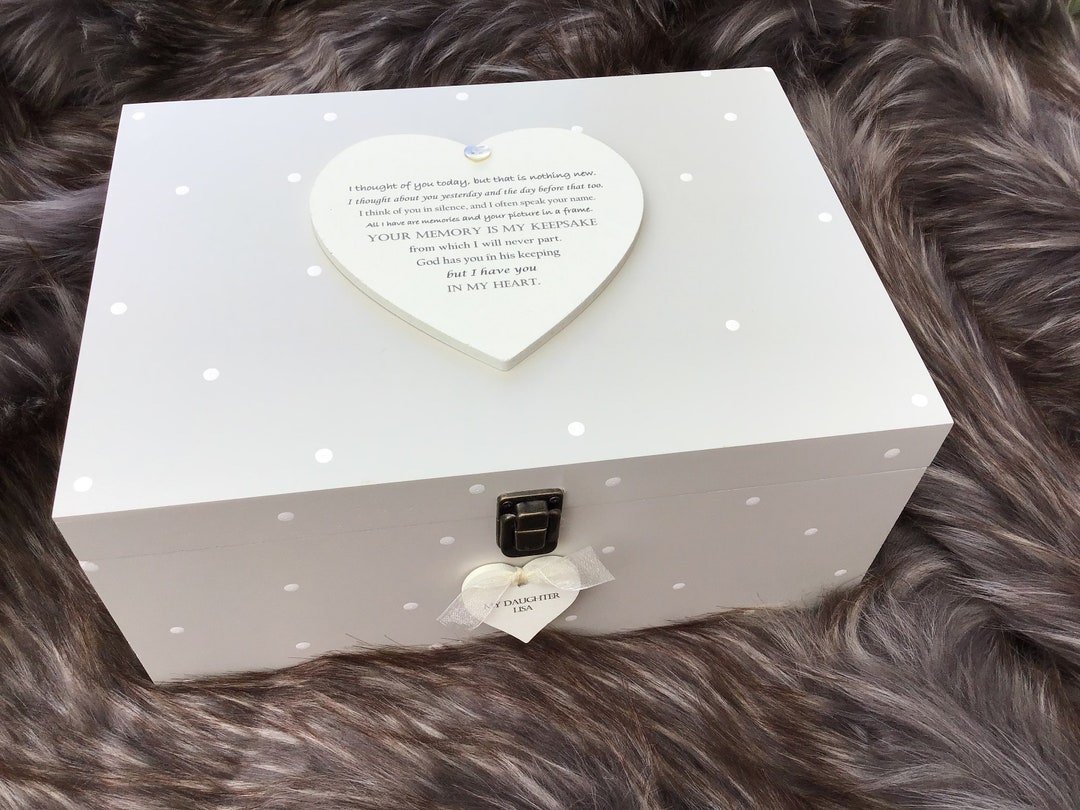 Personalised VERY LARGE Memory Box in Memory of DAUGHTER Memorial or ...
