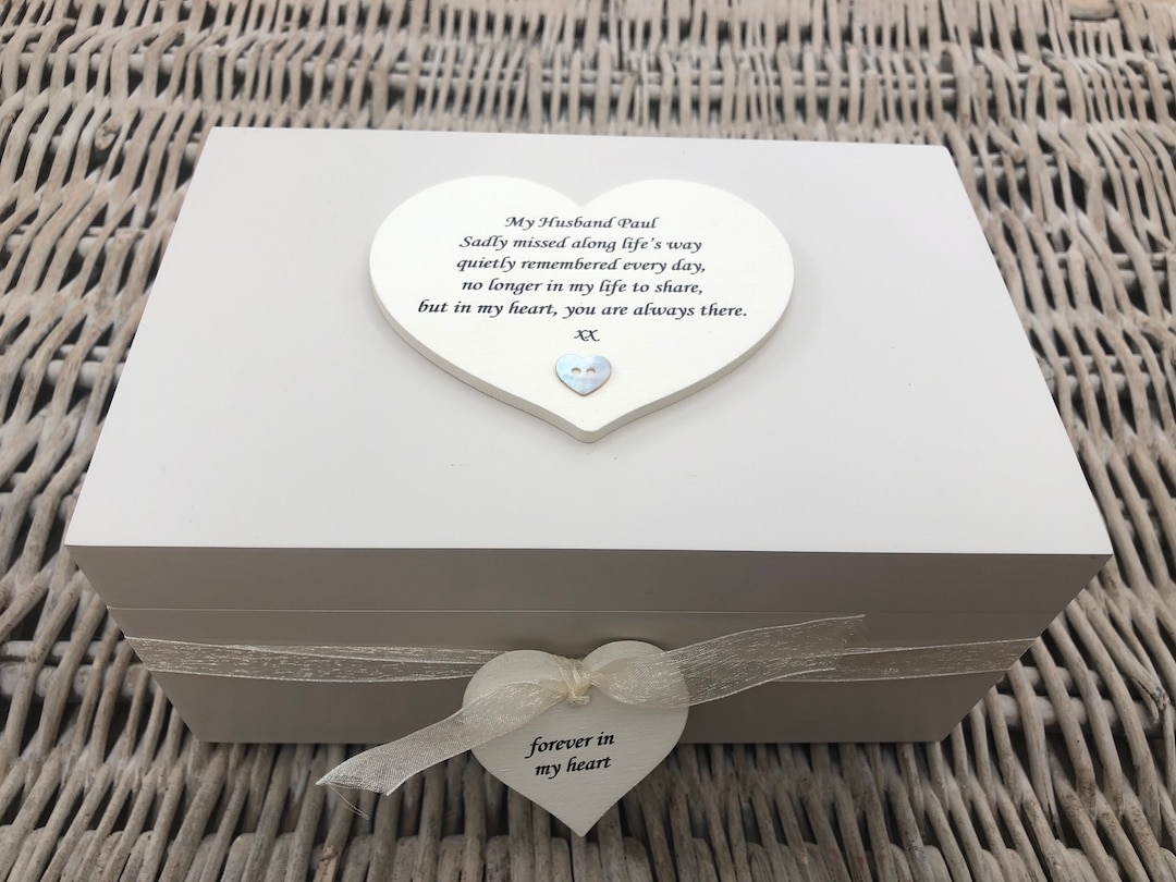 Personalised Memorial MEMORY Box.. Bereavement.. Loss, in Memory of A ...