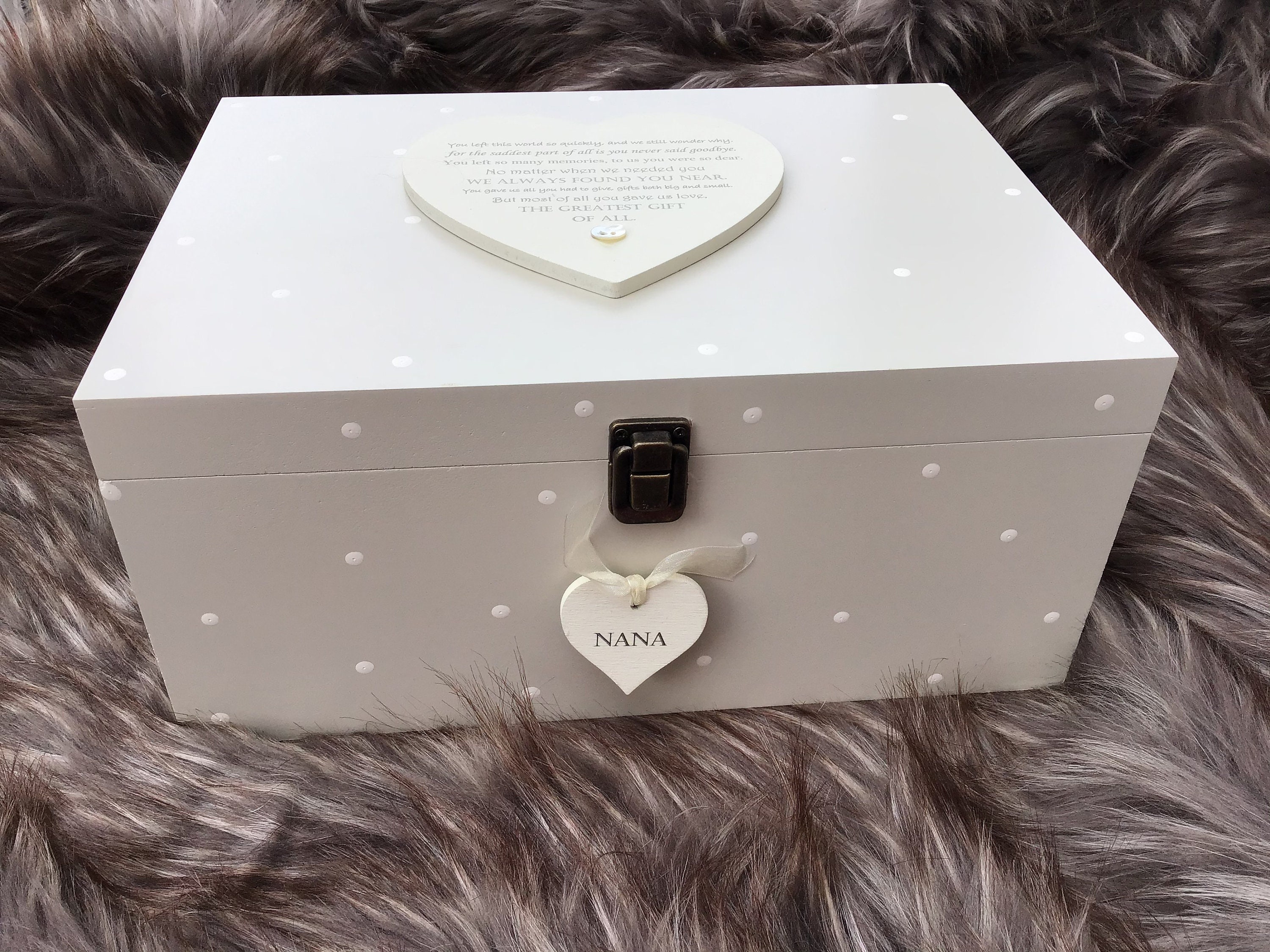 Personalised VERY LARGE Memory Box In Loving Memory of NANA | Etsy