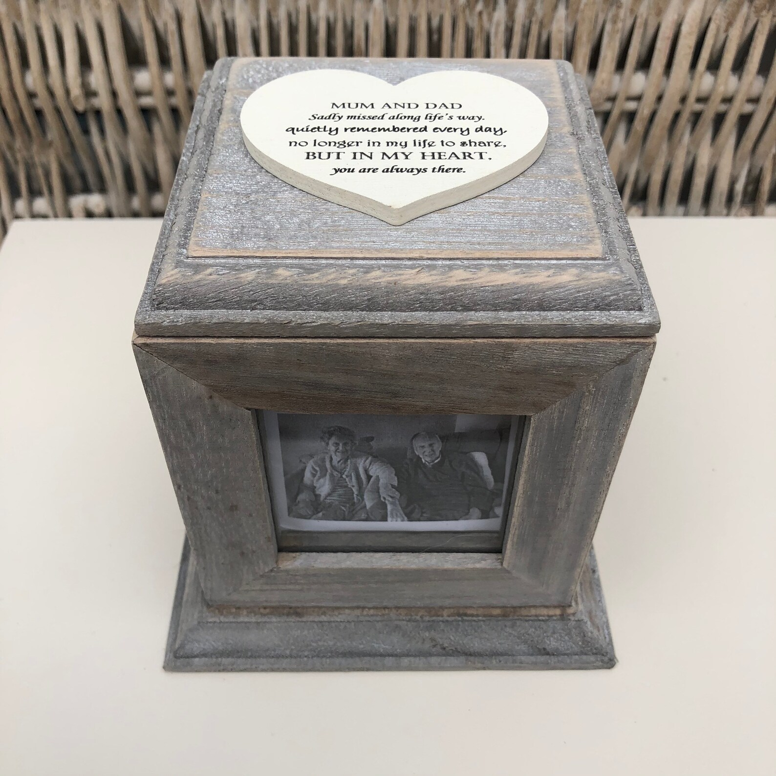 Personalised in MEMORY of Mum & Dad PARENTS Photo Frame Cube - Etsy UK