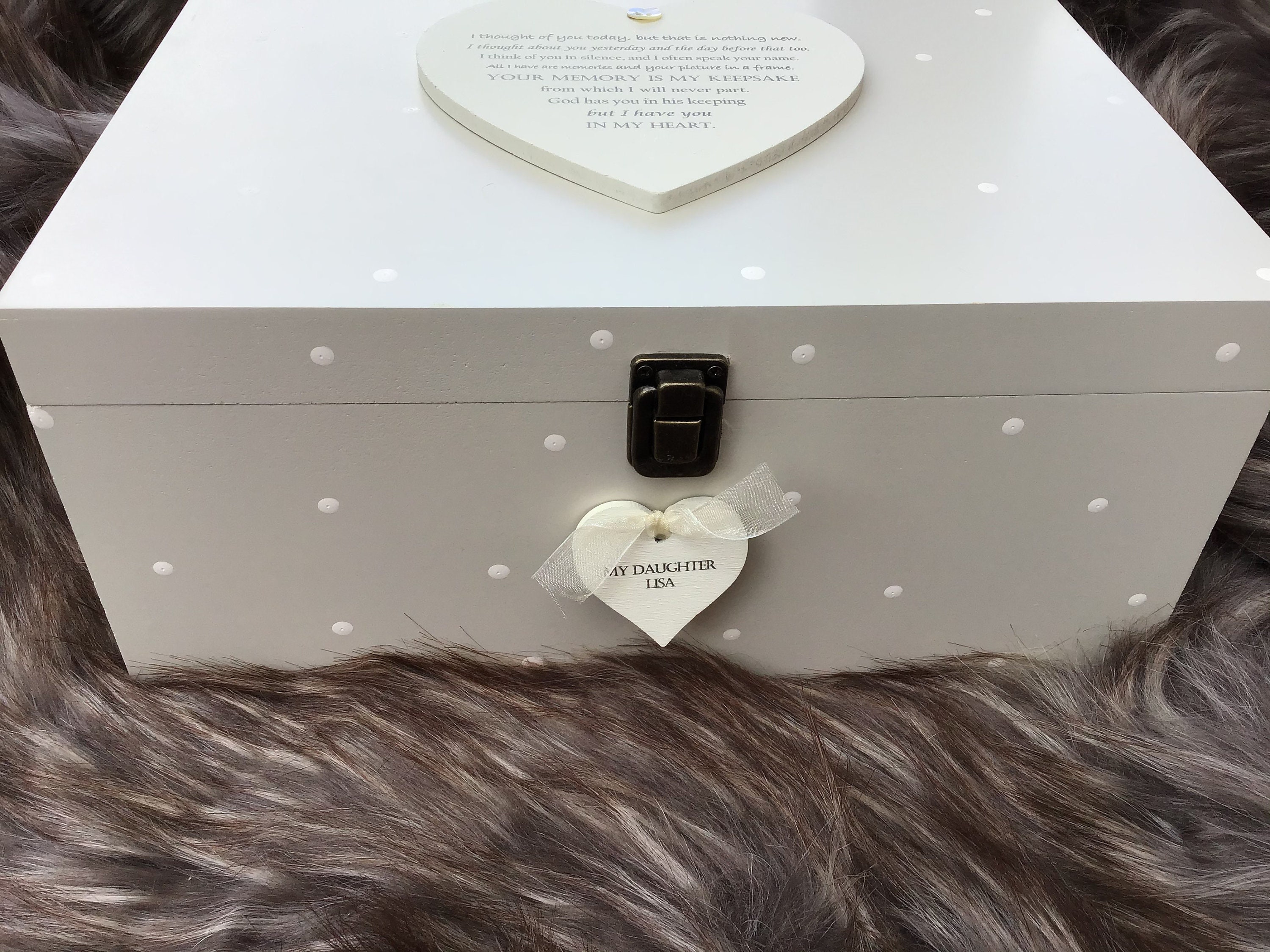 Personalised VERY LARGE Memory Box in Memory of DAUGHTER - Etsy UK
