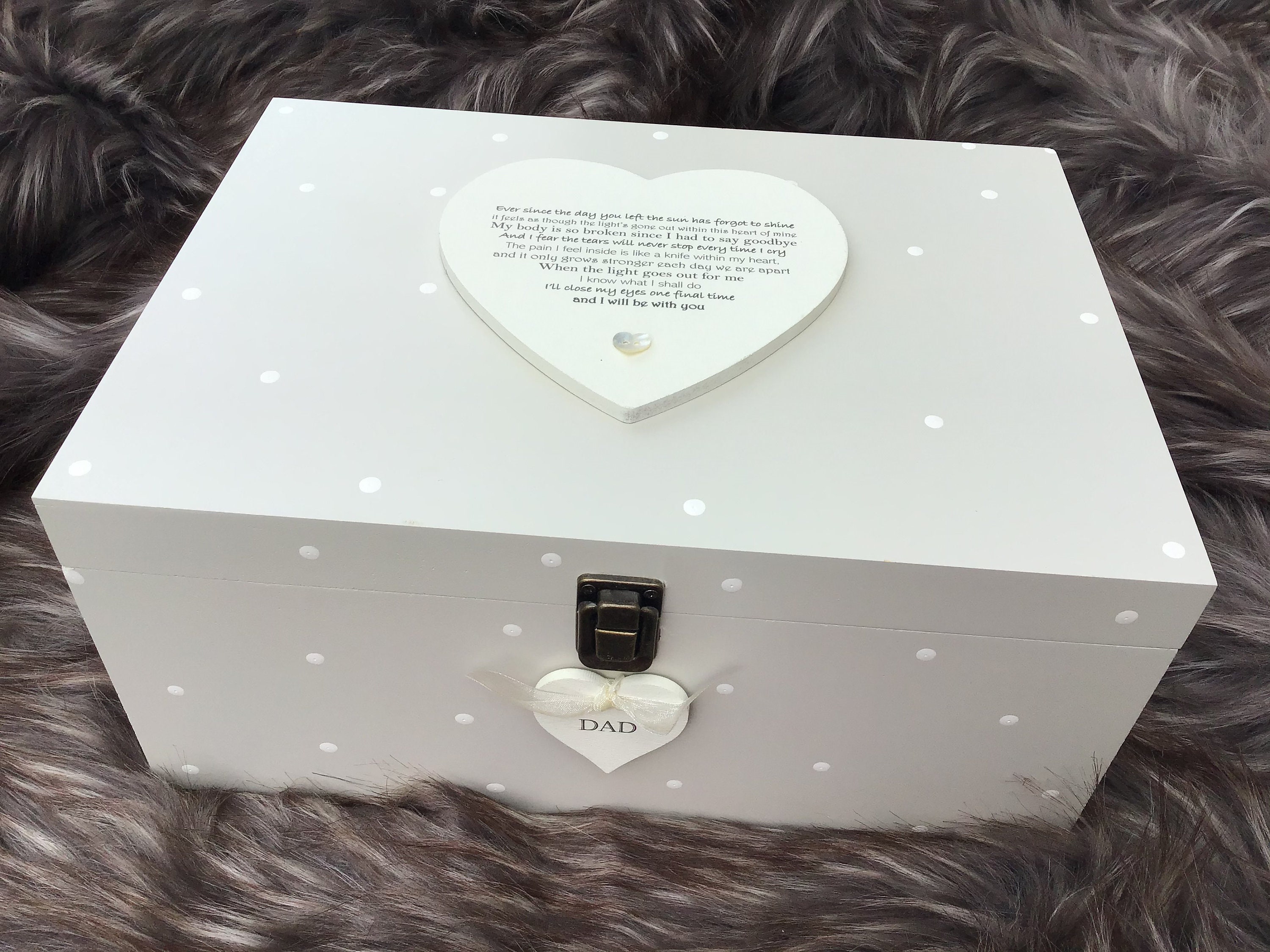 Personalised VERY LARGE Memory Box in Loving Memory DAD - Etsy UK