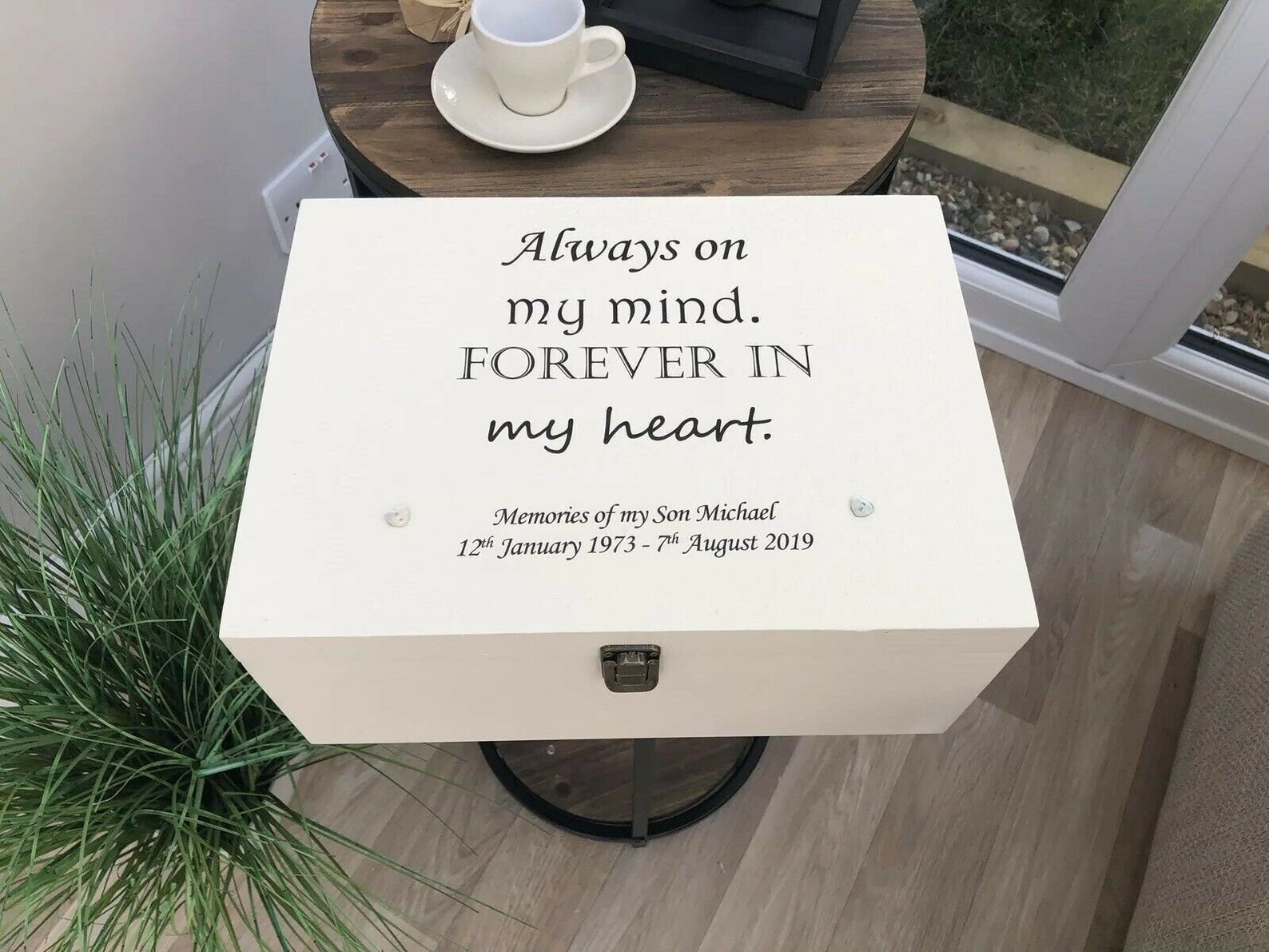 Personalised VERY LARGE Memory Box ~ in Memory of SON ~ Memorial ...
