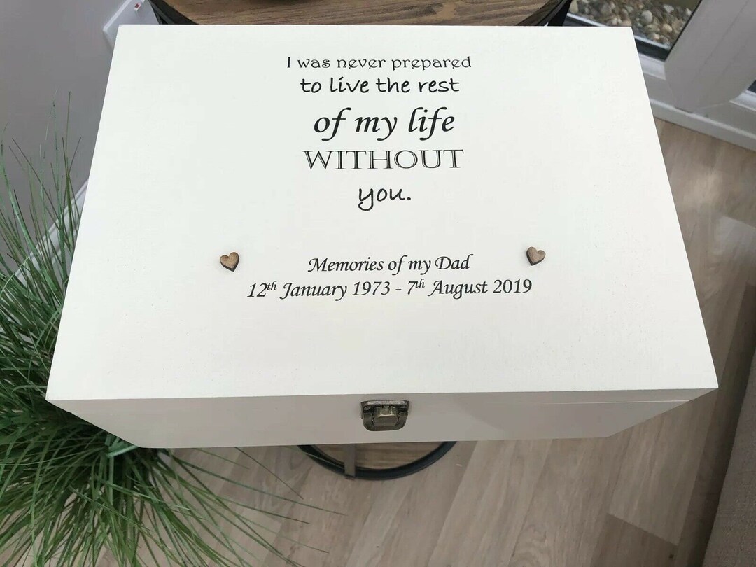 Personalised VERY LARGE Memory Box ~ in Memory of DAD ~ Memorial or ...