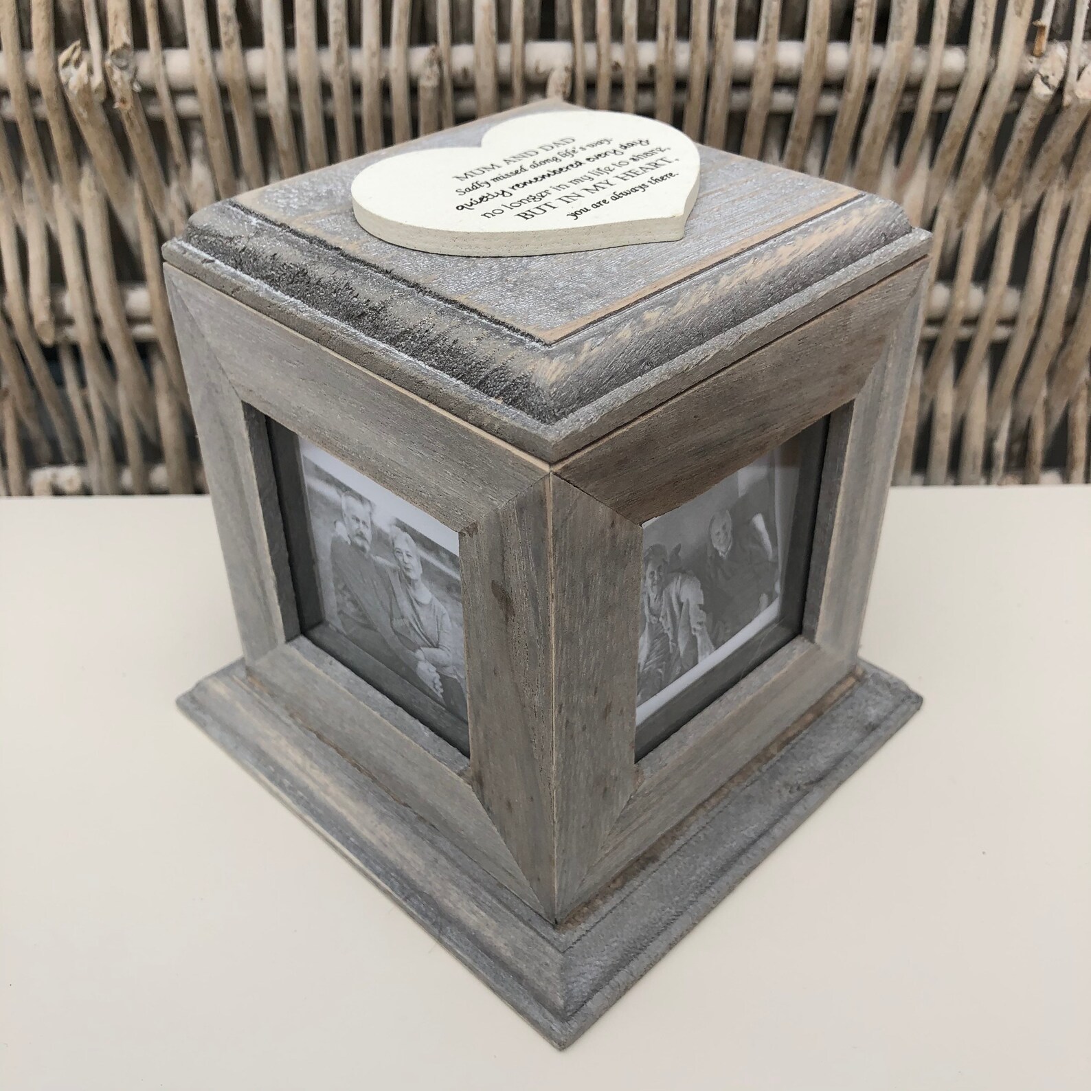 Personalised in MEMORY of Mum & Dad PARENTS Photo Frame Cube - Etsy UK