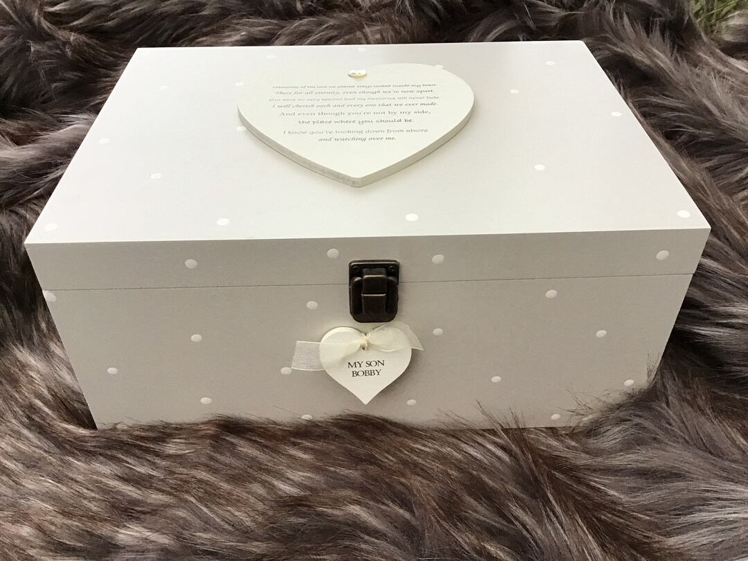 Personalised VERY LARGE Memory Box ~ in Memory of SON ~ Memorial ~ or ...