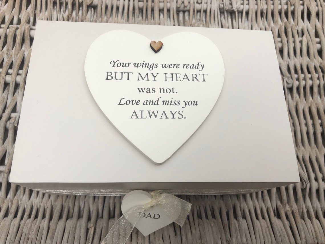 PERSONALISED Shabby chic Memory Box.. Bereavement.. In Memory | Etsy
