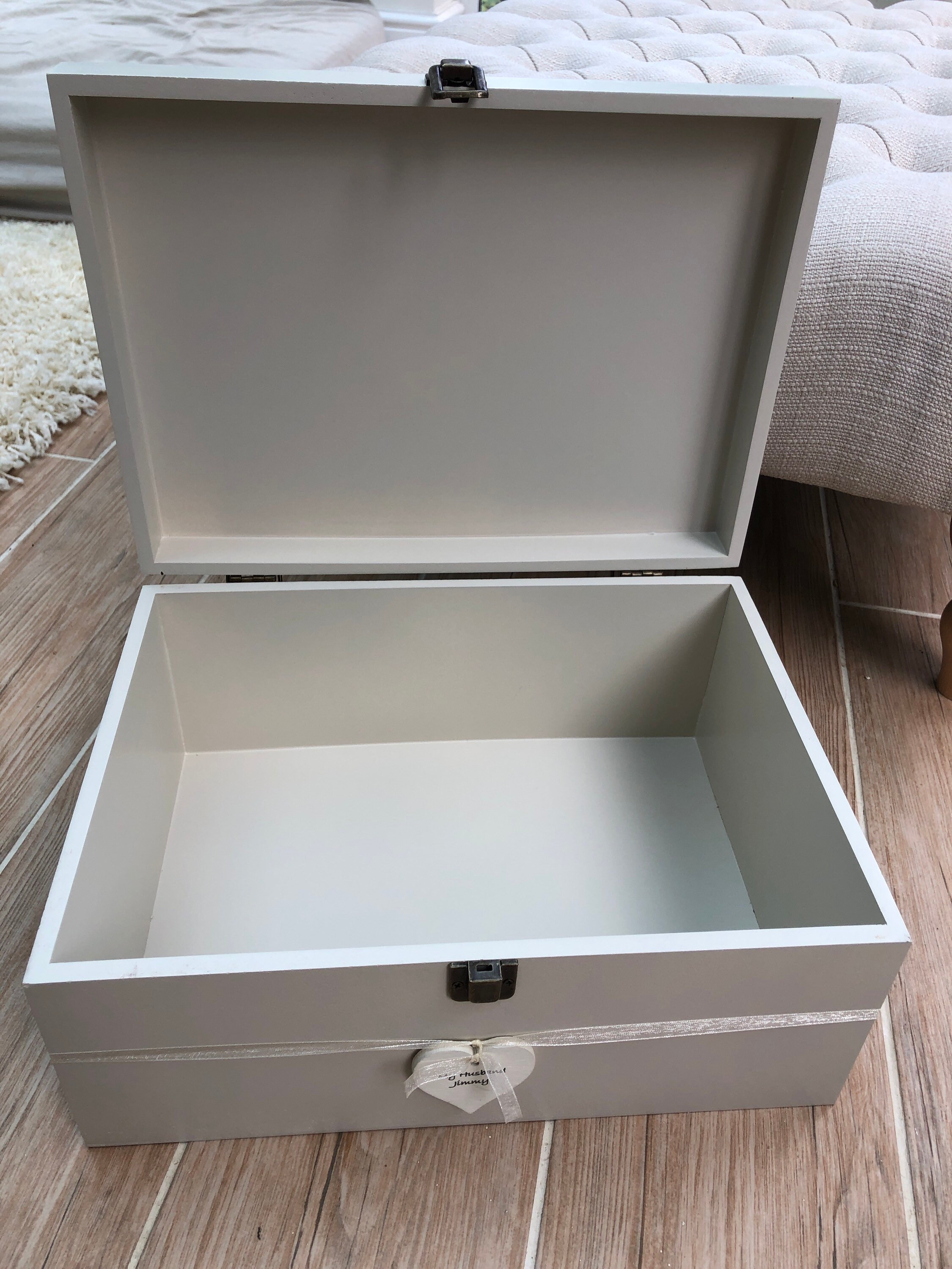 Personalised VERY LARGE Memory Box in Memory of HUSBAND | Etsy UK