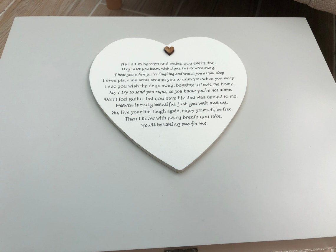 Personalised VERY LARGE Memory Box ~ in Memory of HUSBAND ~ Memorial ...