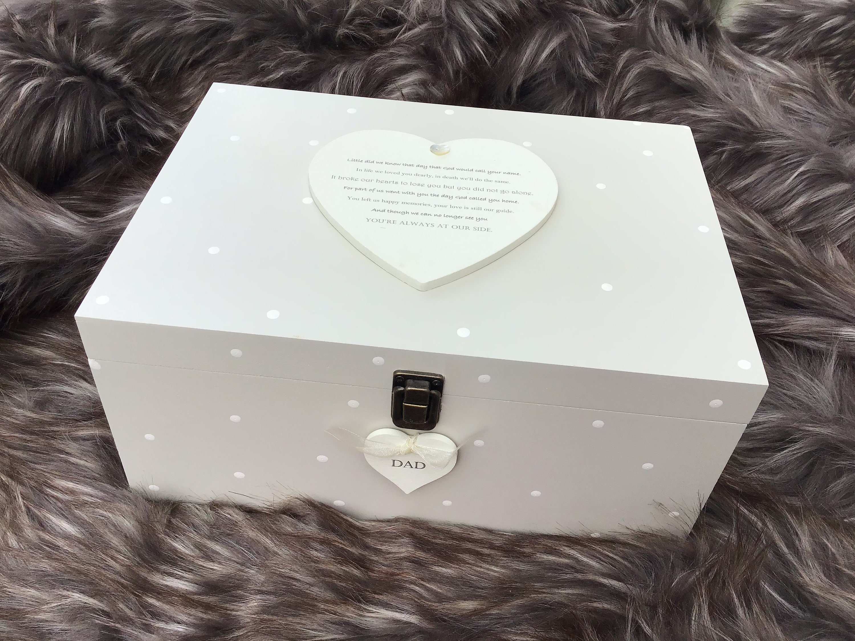 Personalised VERY LARGE Memory Box In Loving Memory DAD | Etsy