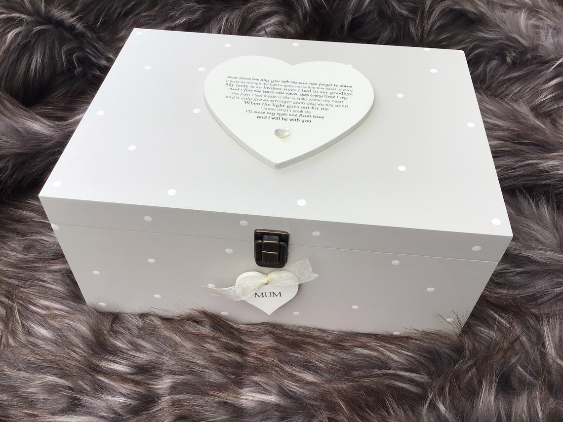Personalised VERY LARGE Memory Box In Loving Memory MUM | Etsy