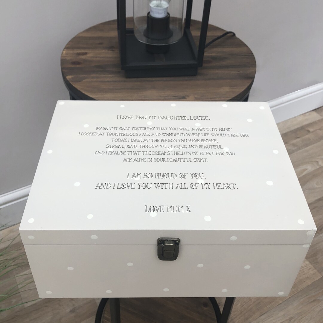Personalised VERY LARGE Memory Box ~ Special DAUGHTER Sentimental ...