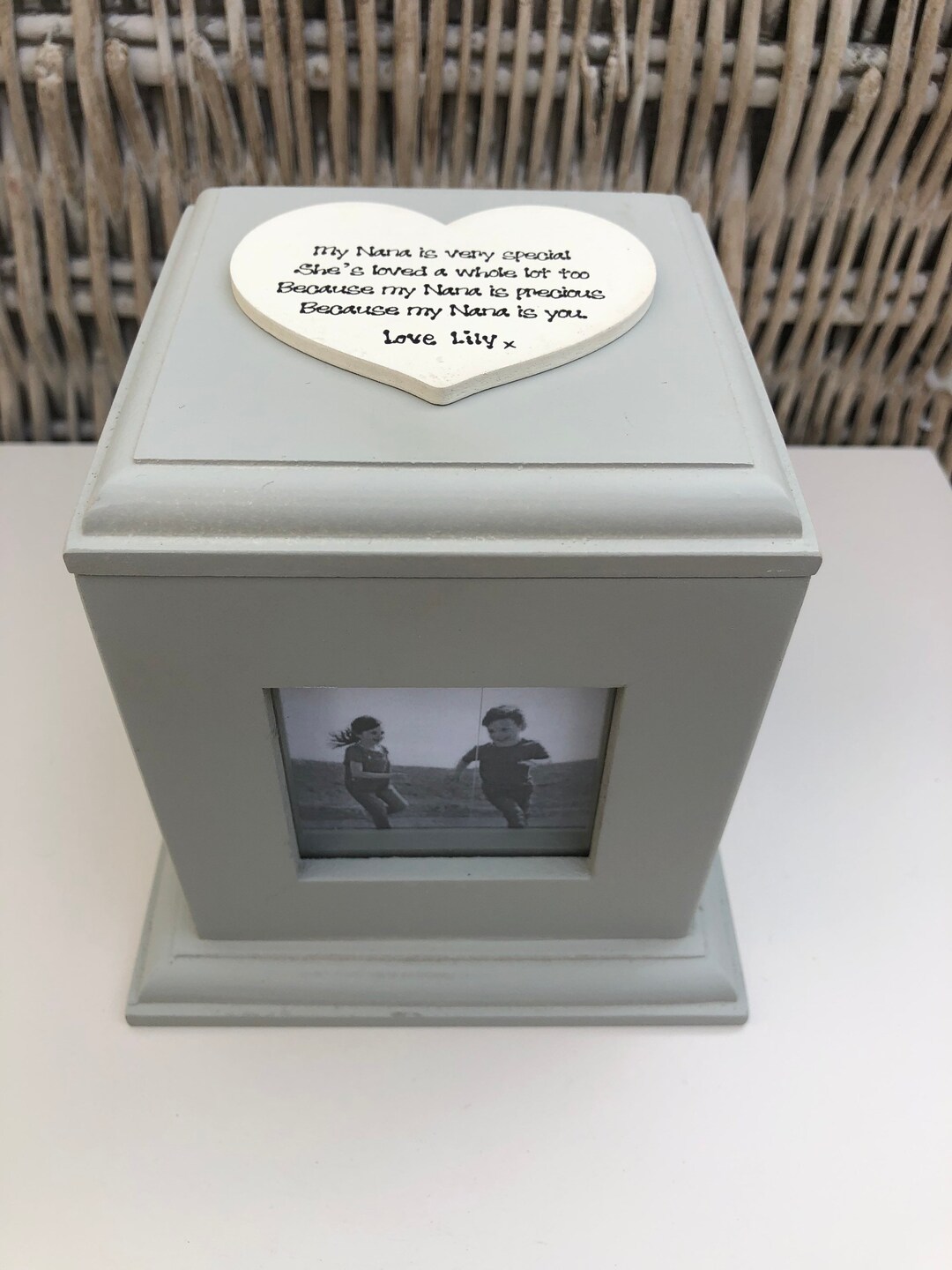 Personalised NANA NANNY Gift Photo Frame Cube Box. Grandma Nan Nana ...
