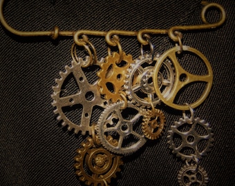 Steampunk brooch | Etsy