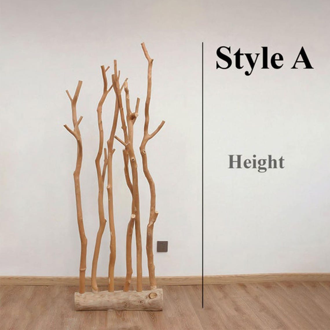 Tree Branch Free Standing Coat Rack Driftwood Hanging Clothes Rack ...