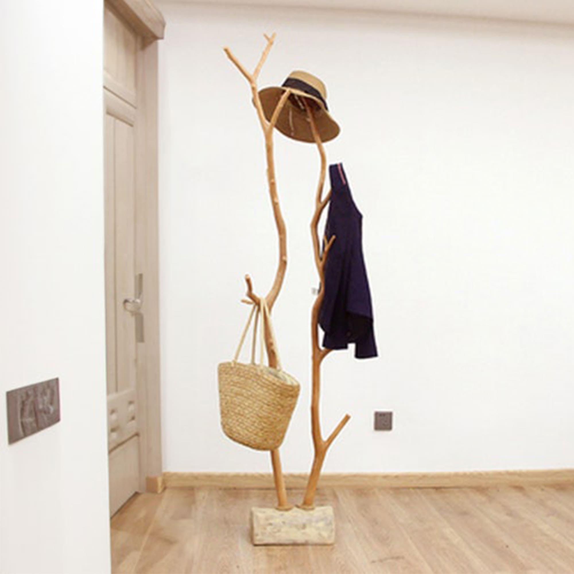 Tree Branch Free Standing Coat Rack Driftwood Hanging Clothes Rack ...