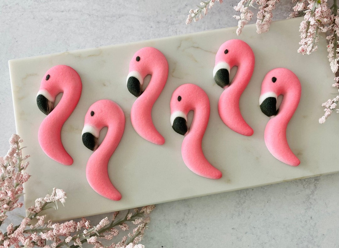 LARGE FLAMINGO Edible Sugar Cake Decoration - Cake Toppers for Summer ...