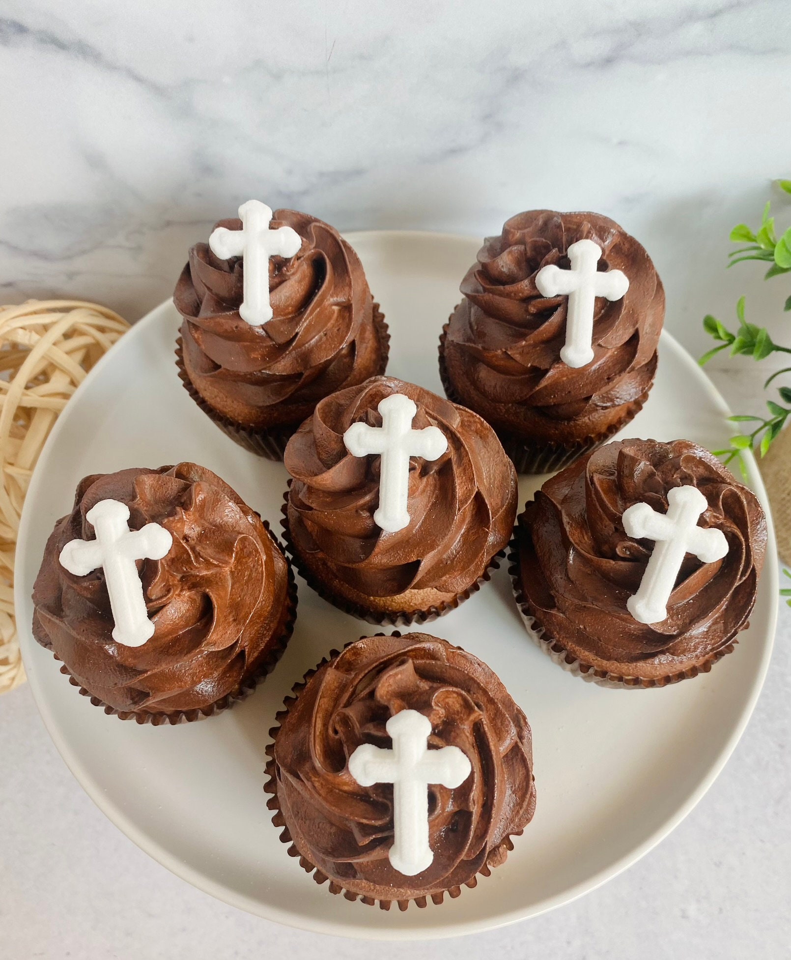 WHITE CROSS Edible Sugar Decorations - 12 or 24 Pieces - for Easter ...