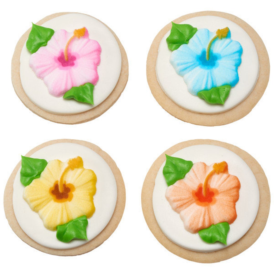 HIBISCUS FLOWER ASSORTMENT 12 Pieces Edible Sugar Decorations - Etsy