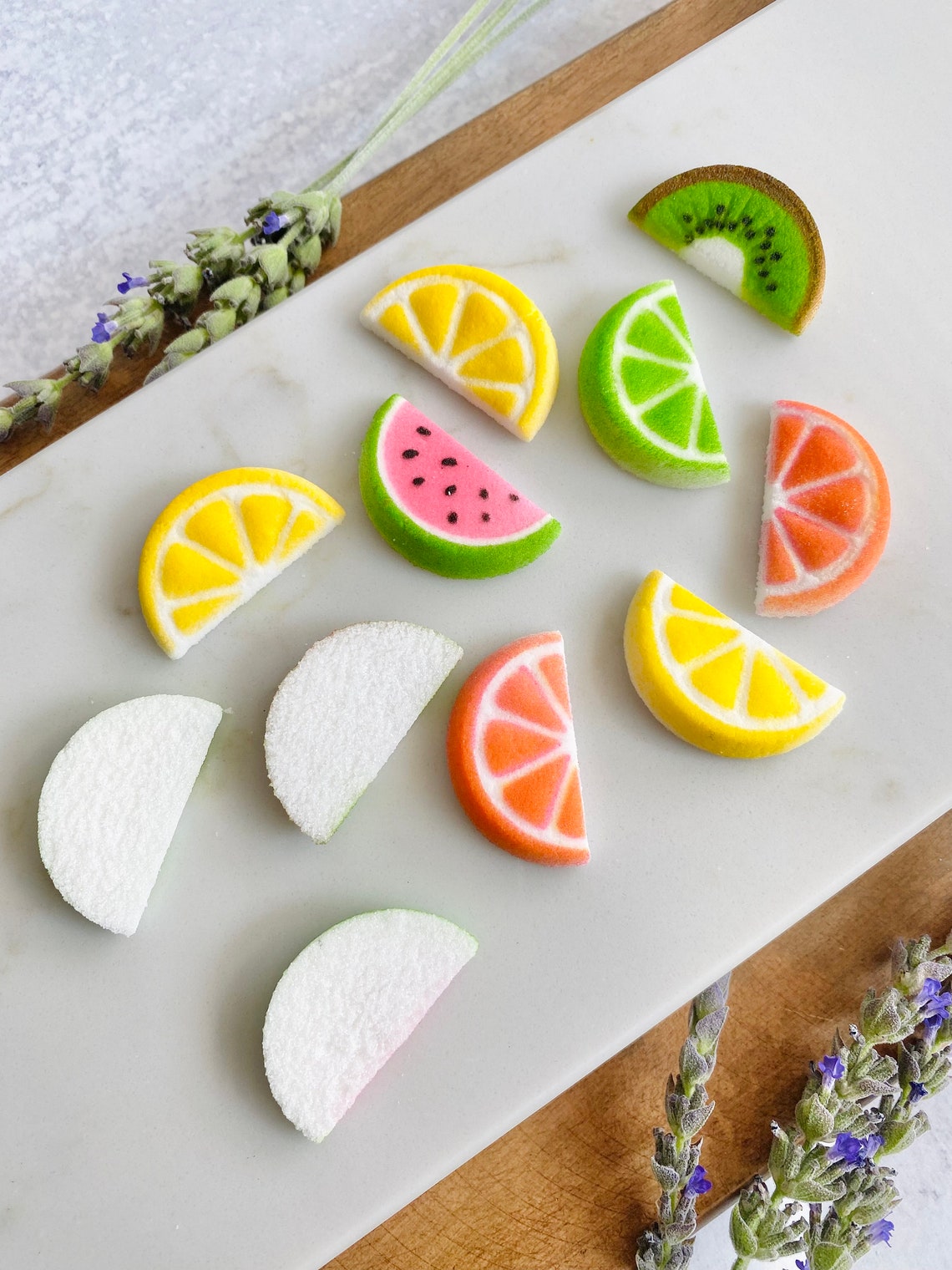 EDIBLE SUGAR FRUIT Slice 20 Pieces Cupcake or Cake Toppers - Etsy