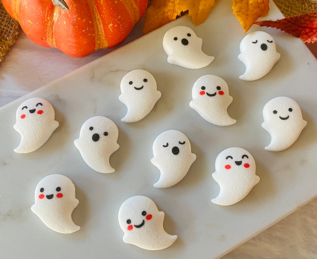 GHOST BUDDIES ASSORTMENT Edible Sugar Cupcake or Cake Decorations by ...