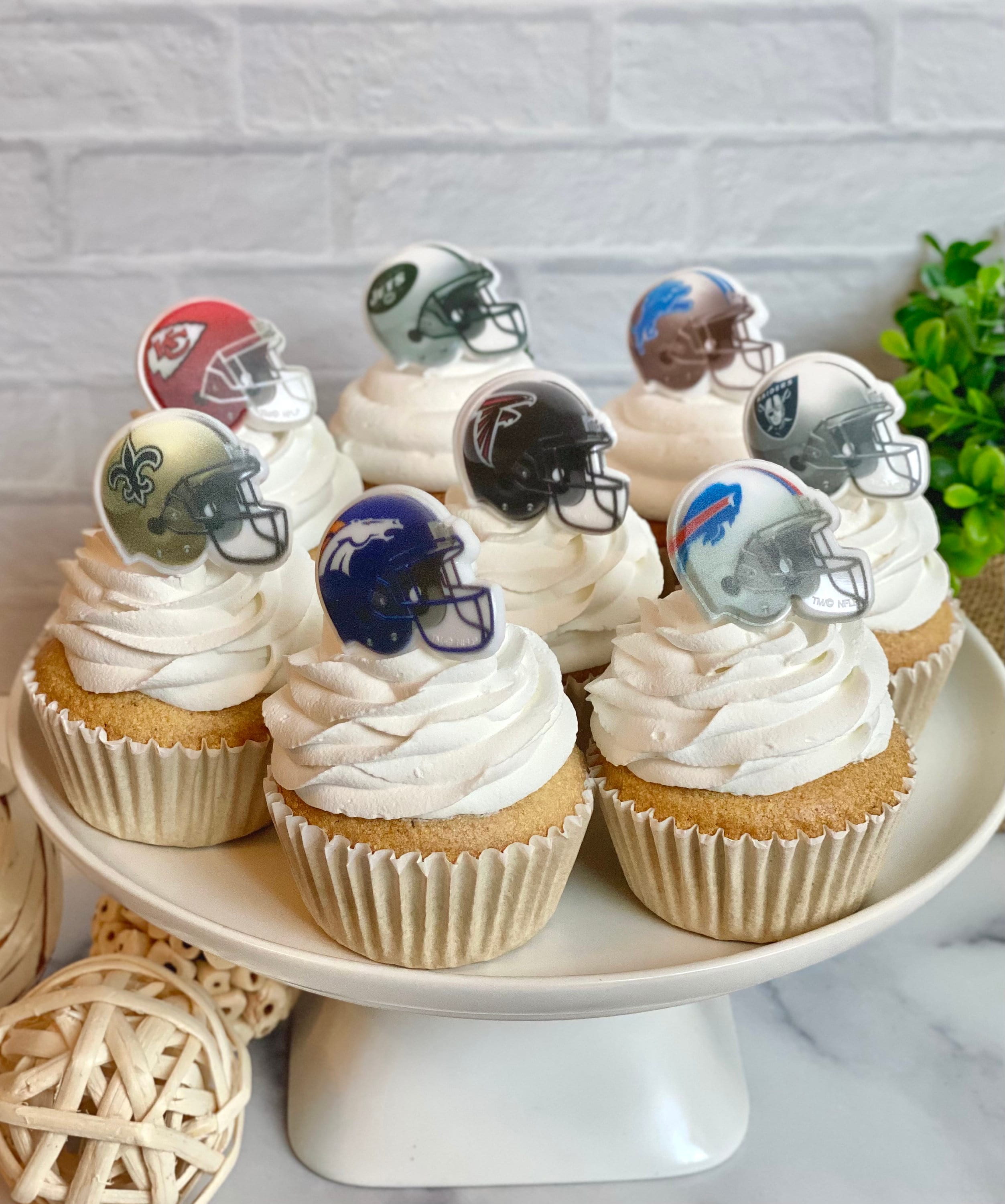 NFL FOOTBALL CUPCAKE Topper Rings for Birthdays, Parties - 12 or 24 ...