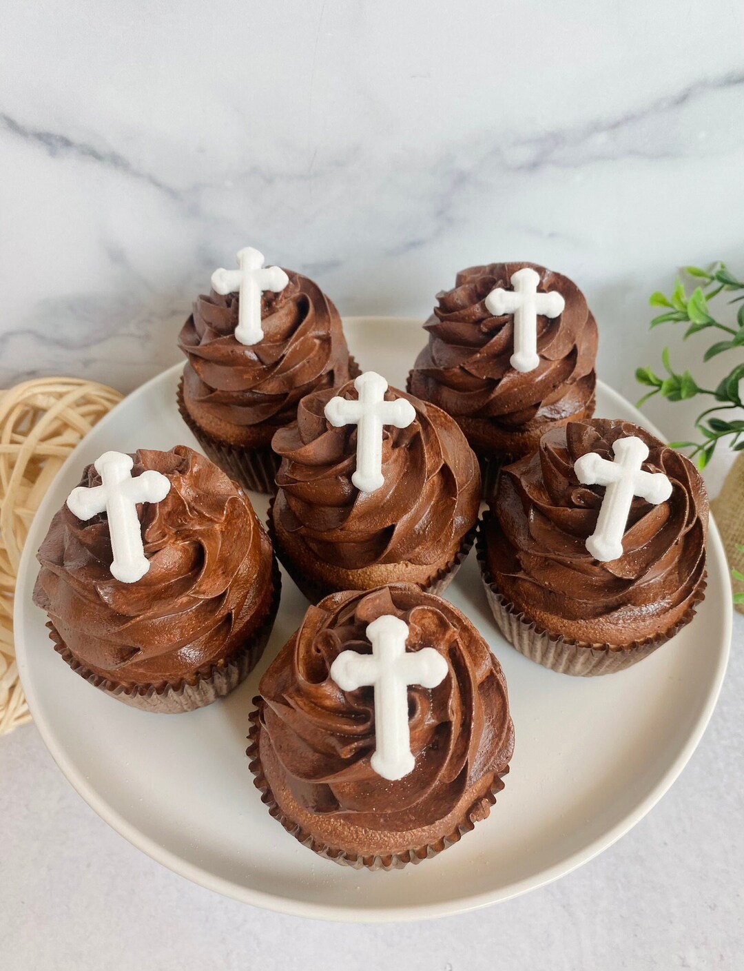 WHITE CROSS Edible Sugar Decorations - 12 or 24 Pieces - for Easter ...
