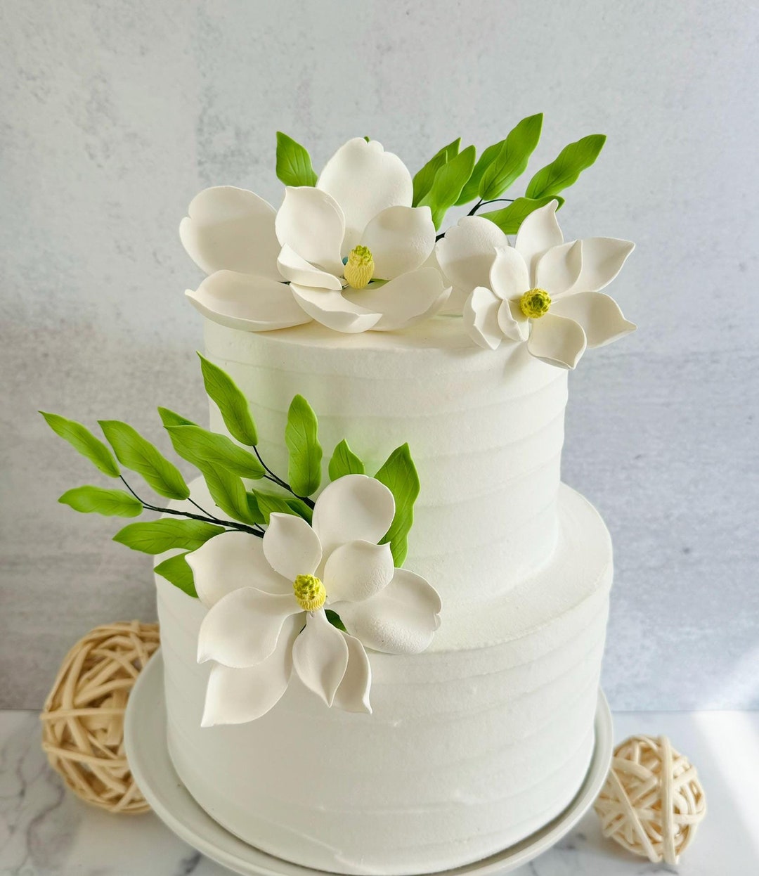 MAGNOLIA FLOWER ASSORTMENT- 3 Pieces Cake Toppers for Birthdays ...