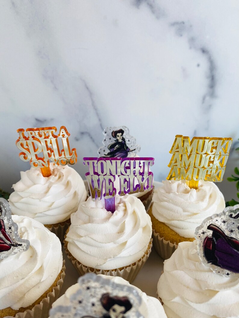 HOCUS POCUS HALLOWEEN Witch Cupcake Topper Rings and Picks - Etsy
