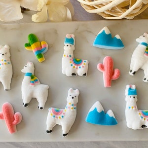 LLAMA ASSORTMENT No Prob-llama Edible Sugar Decorations - 12 Pieces ...