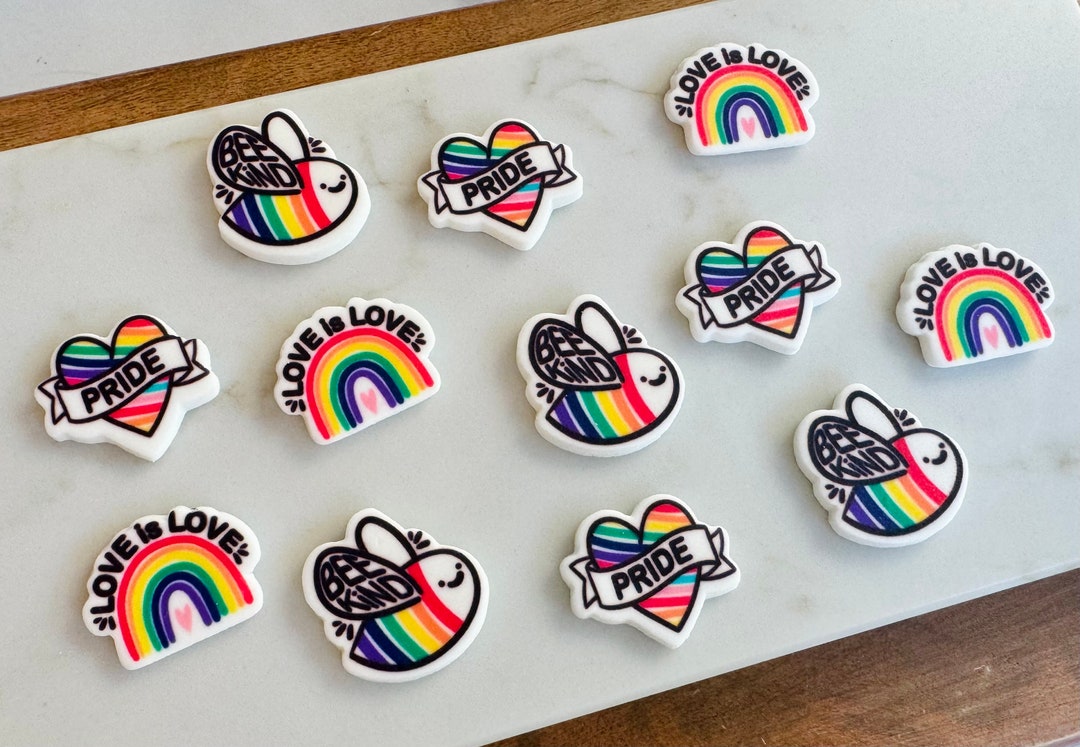 PRIDE ASSORTMENT Edible Sweet Decorations - 12 Pieces Cupcake or Cake ...