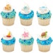 UNDER the SEA FRIENDS Edible Sugar Decorations - 12 or 24 Pcs Cupcake ...