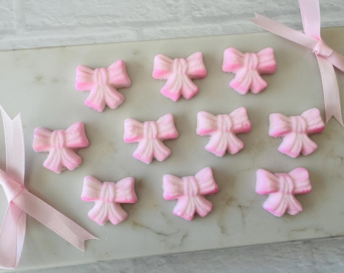 Pink Ribbon Edible Sugar Decorations (12 Pieces) Cupcake or Cake ...