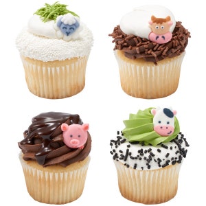 FARM ANIMALS BARNYARD Assortment - 12 or 24 Pieces Cupcake / Cake ...
