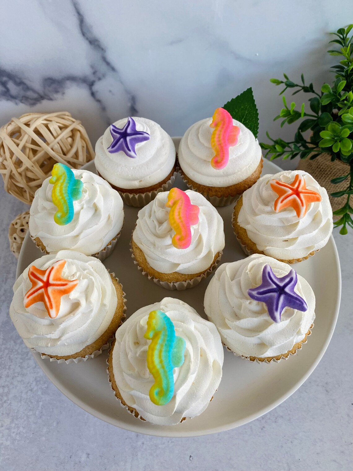 STARFISH and SEAHORSE Under the Sea Edible Sugar 12 Pieces - Etsy