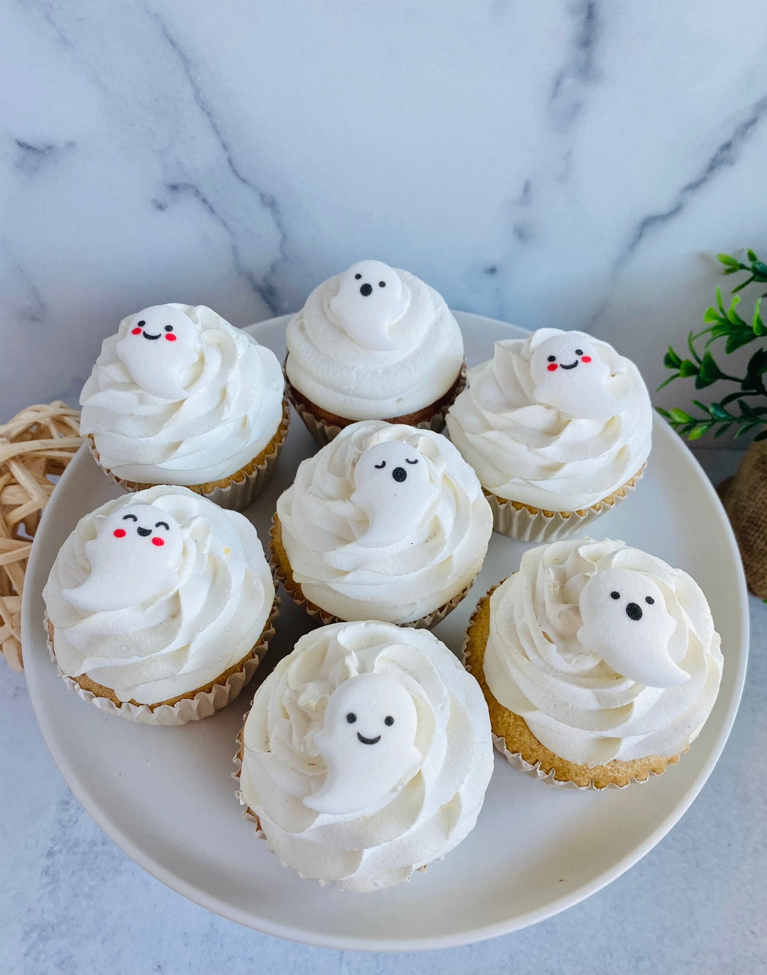 GHOST BUDDIES ASSORTMENT Edible Sugar Cupcake or Cake Decorations by ...