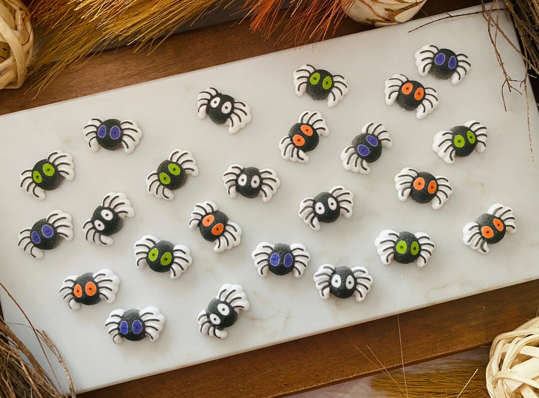 ITSY BITSY SPIDER Assortment Edible Sugar - 12 Pieces Cupcake or Cake ...