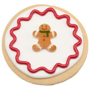 GINGERBREAD MAN Edible Sugar Decorations - 12 Pieces for Cakes ...