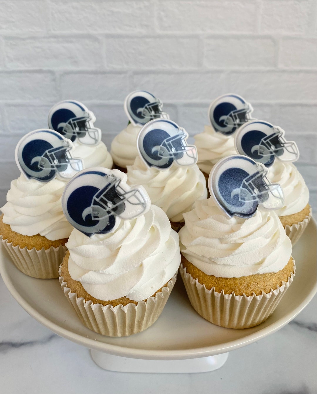 12/24 Pcs NFL LA RAMS Cupcake Topper Rings - Los Angeles Rams Football ...